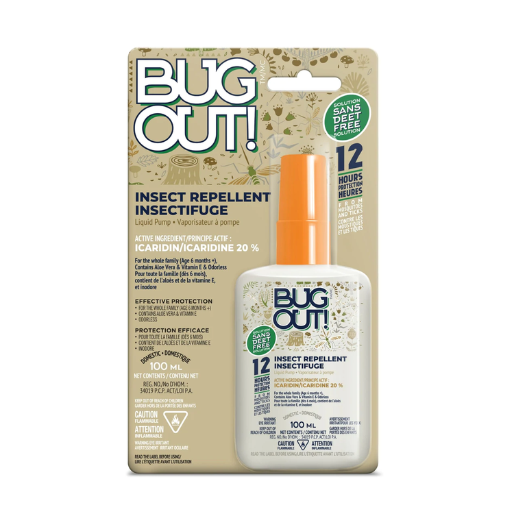 BUG OUT INSECTIFUGE LOTION 20% ICARIDINE 100ML - Pavillon Chasse et Pêche