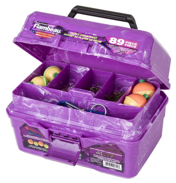 FLAMBEAU COFFRE BIG MOUTH, TACKLE KIT, VIOLET, QTY: 89 - Pavillon ...